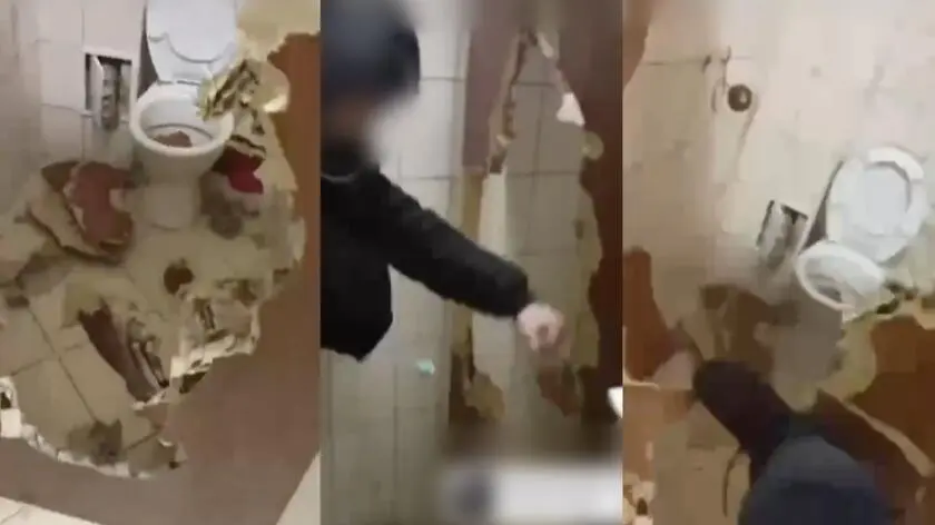 Ełk. Zniszczyli drzwi publicznej toalety, nagranie wrzucili do sieci. Nastolatkowie staną przed ...