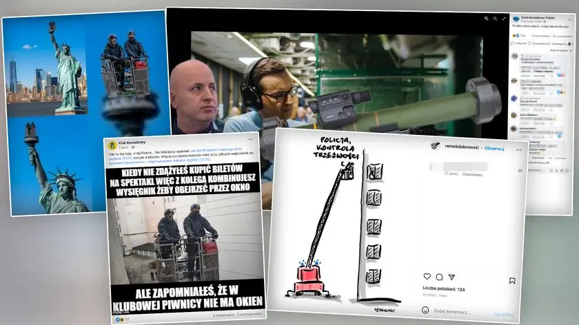 Memy o policji. Granatnik, wysięgnik - TVN24