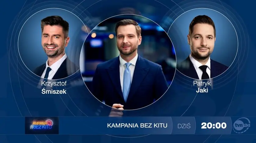 Kampania #BezKitu w TVN24. Krzysztof Śmiszek i Patryk Jaki gośćmi programu 16 grudnia - TVN24