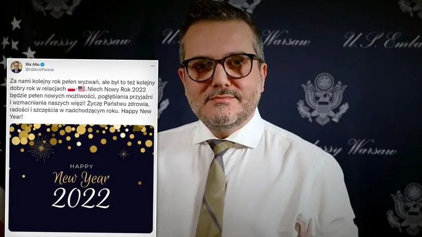 Bix Aliu - życzenia noworoczne. Chargé’d affaires ambasady USA w Polsce ...