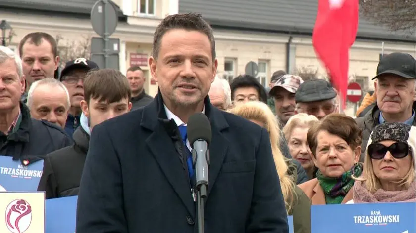 Karol Nawrocki i Sławomir Mentzen wzywają Rafała Trzaskowskiego do debaty. Kandydat KO odpowiada ...