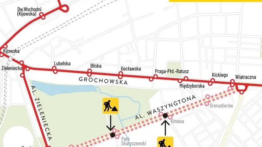 Warszawa. Remont torowiska i utrudnienia w alei Waszyngtona | TVN Warszawa