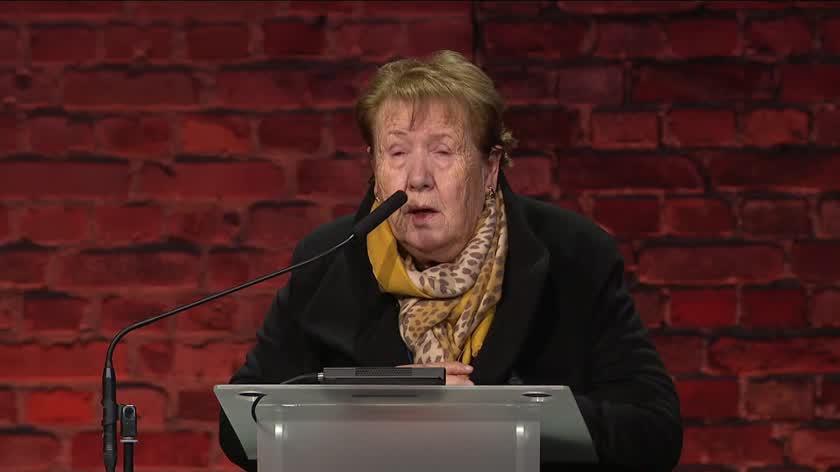 Elza Baker. Przemówienie na obchodach 75. rocznicy wyzwolenia obozu ...