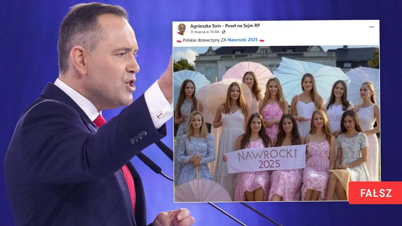 "Polskie dziewczyny za Nawrockim". Wygenerowane komputerowo - Konkret24