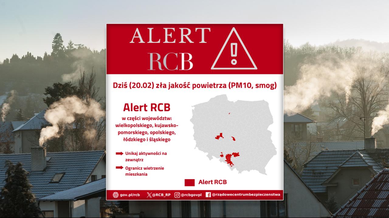 Smog w Polsce. Tutaj lepiej nie wychodzić z domu. Alert RCB - TVN Meteo