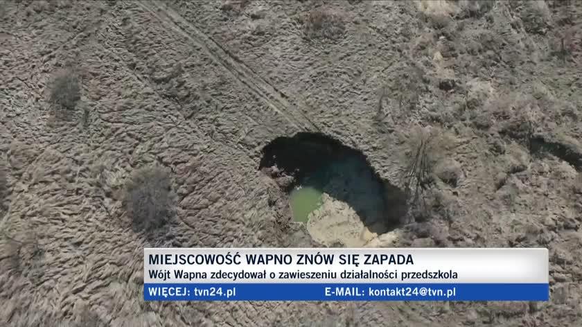 Wapno. Wciąż osuwa się ziemia. Przygotują plan, jak ratować miejscowość ...
