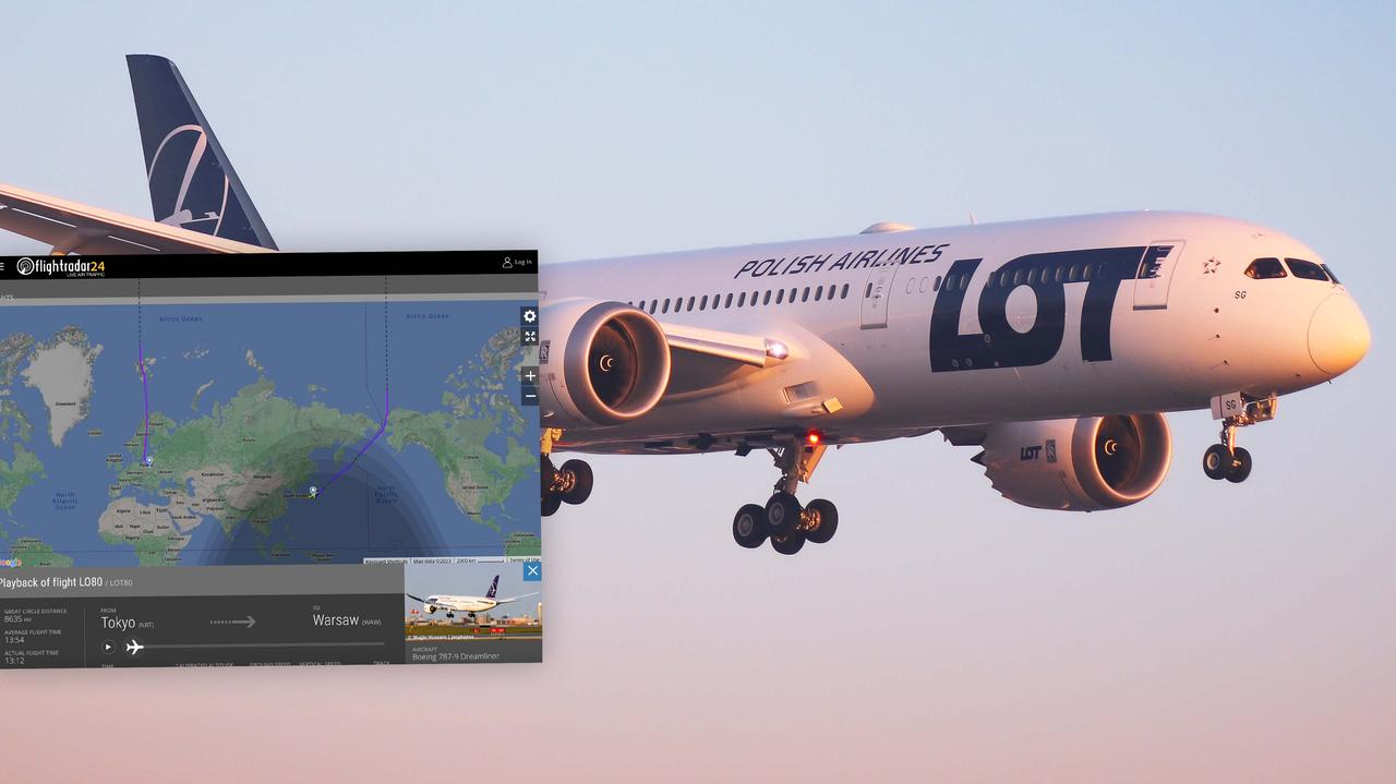 Dreamliner PLL LOT przeleciał po raz pierwszy z Tokio do Warszawy trasą ...