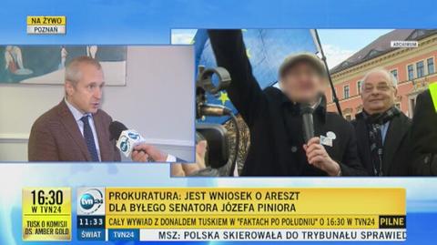 Wniosek o areszt dla Józefa Piniora, byłego senatora PO - TVN24