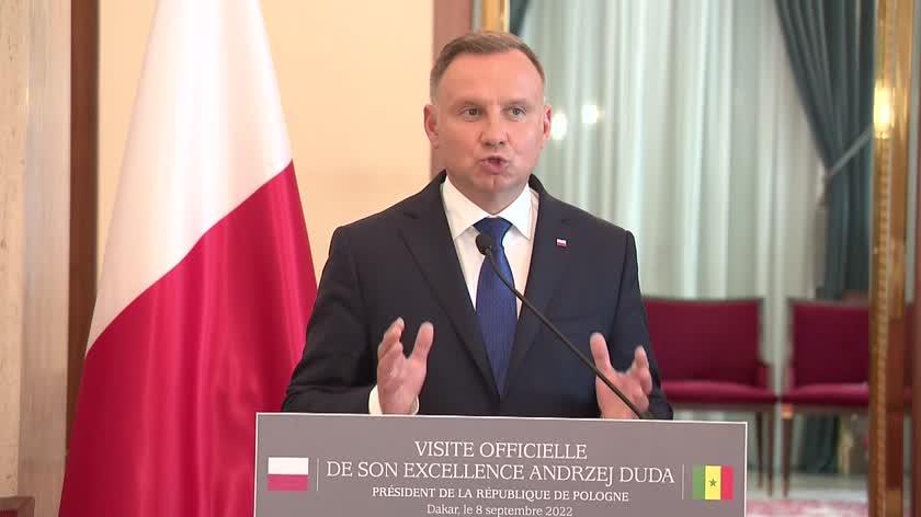 Andrzej Duda spotkał się z prezydentem Senegalu Mackym Sallem. Rozmowy ...