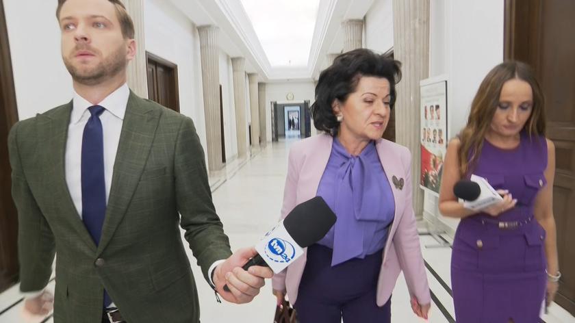 Dziennikarze pytają o mieszkanie komunalne. Posłanka PiS Anna Paluch ...