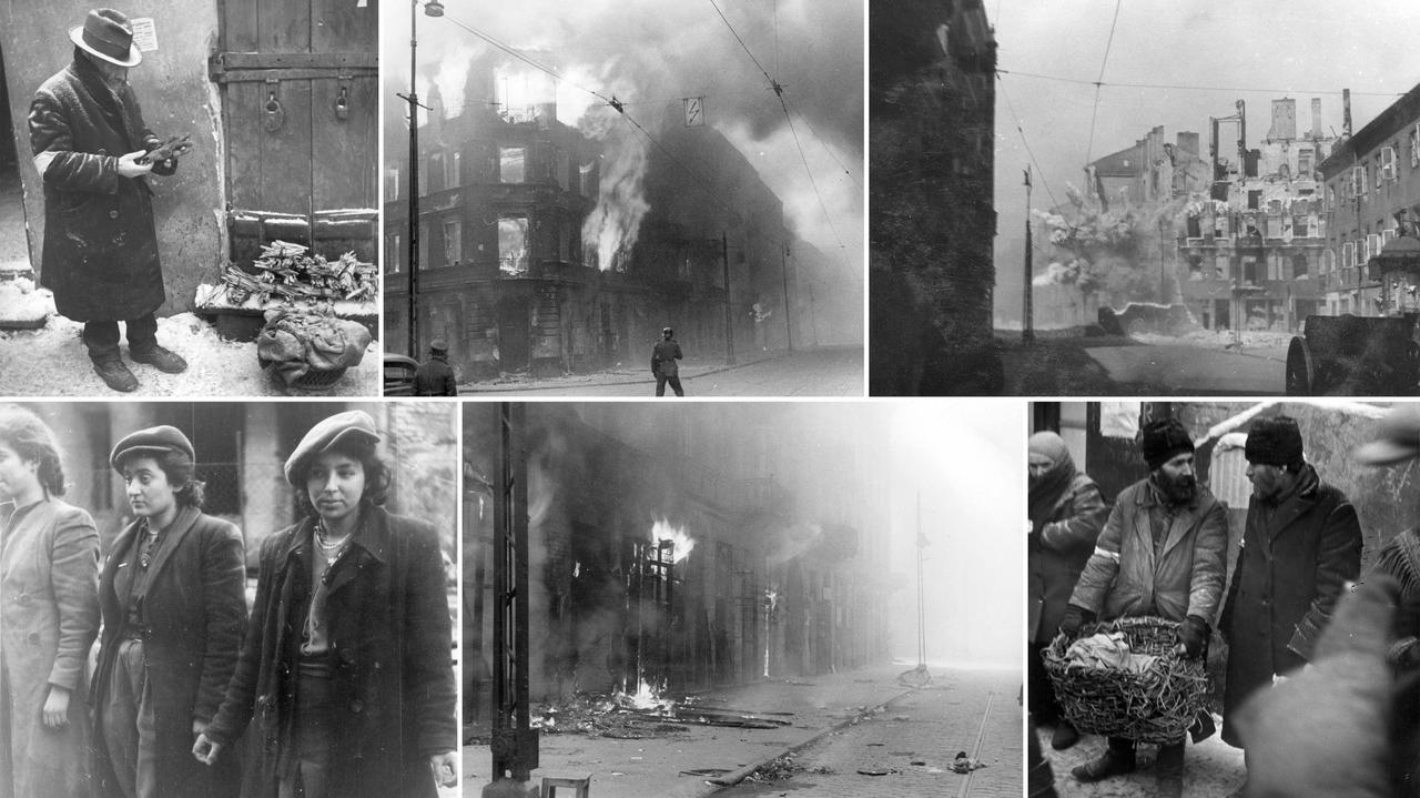 Getto warszawskie, powstanie w getcie 1943. Kalendarium walk dzień po ...