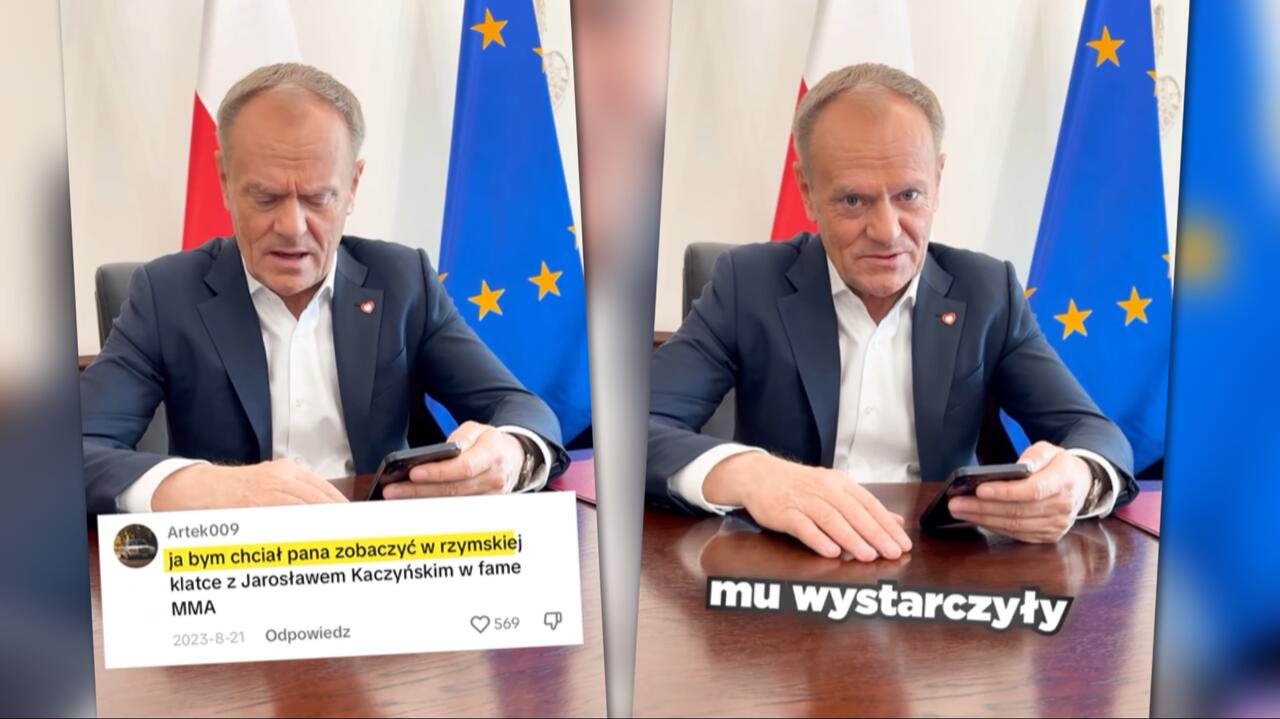 Donald Tusk o pomyśle walki z Jarosławem Kaczyńskim w fame MMA - TVN24